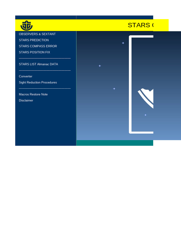 STARS Calculator (Nautical Almanac 3.1) | PDF | Sunset | Dawn