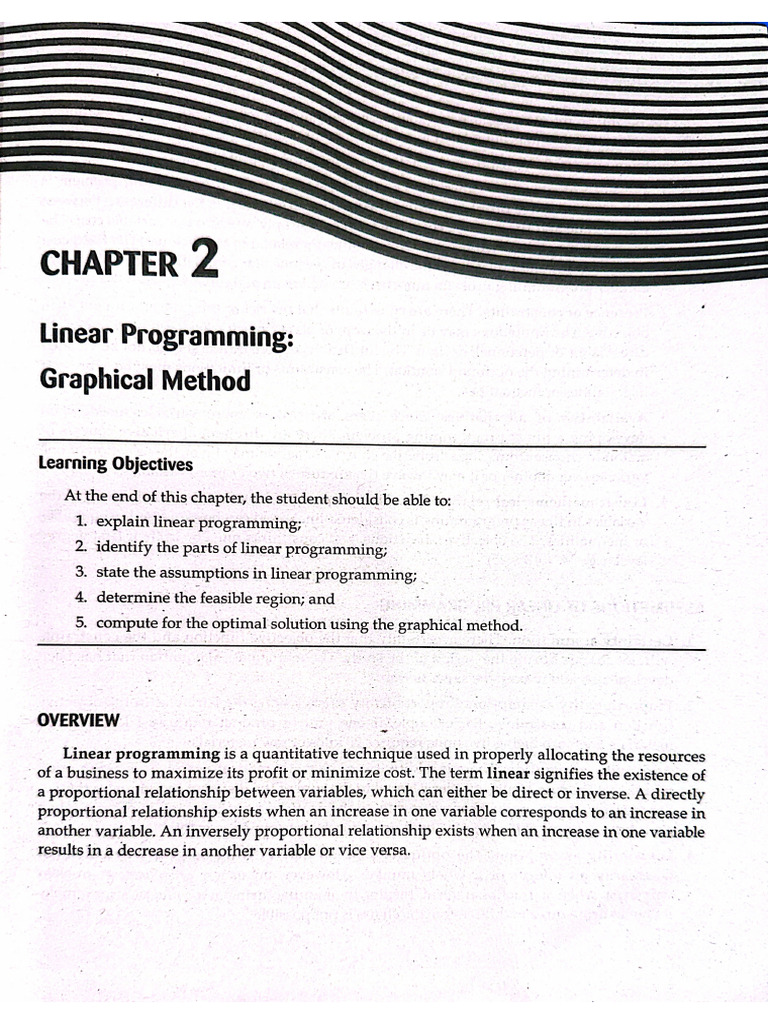 CHAPTER 2 Linear Programming Graphical M | PDF