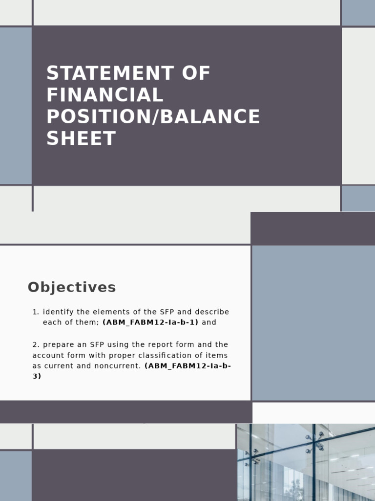 Understanding Financial Position Statement | PDF | Debt | Equity (Finance)
