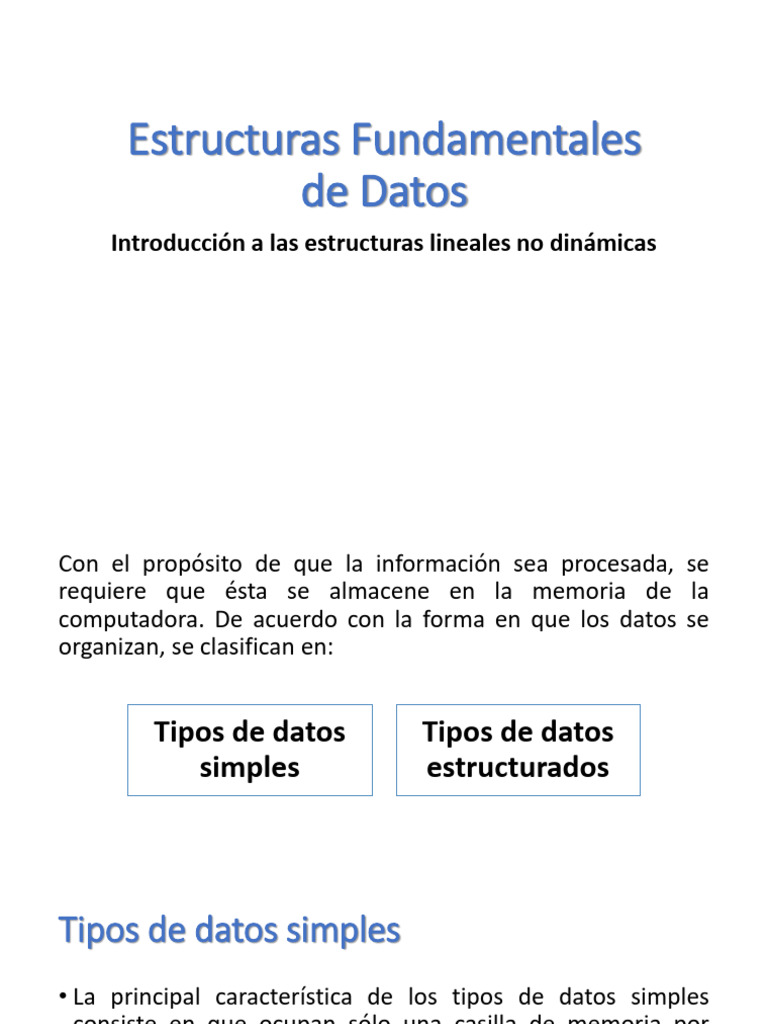 Estructuras Fundamentales de Datos | PDF | Datos de computadora ...
