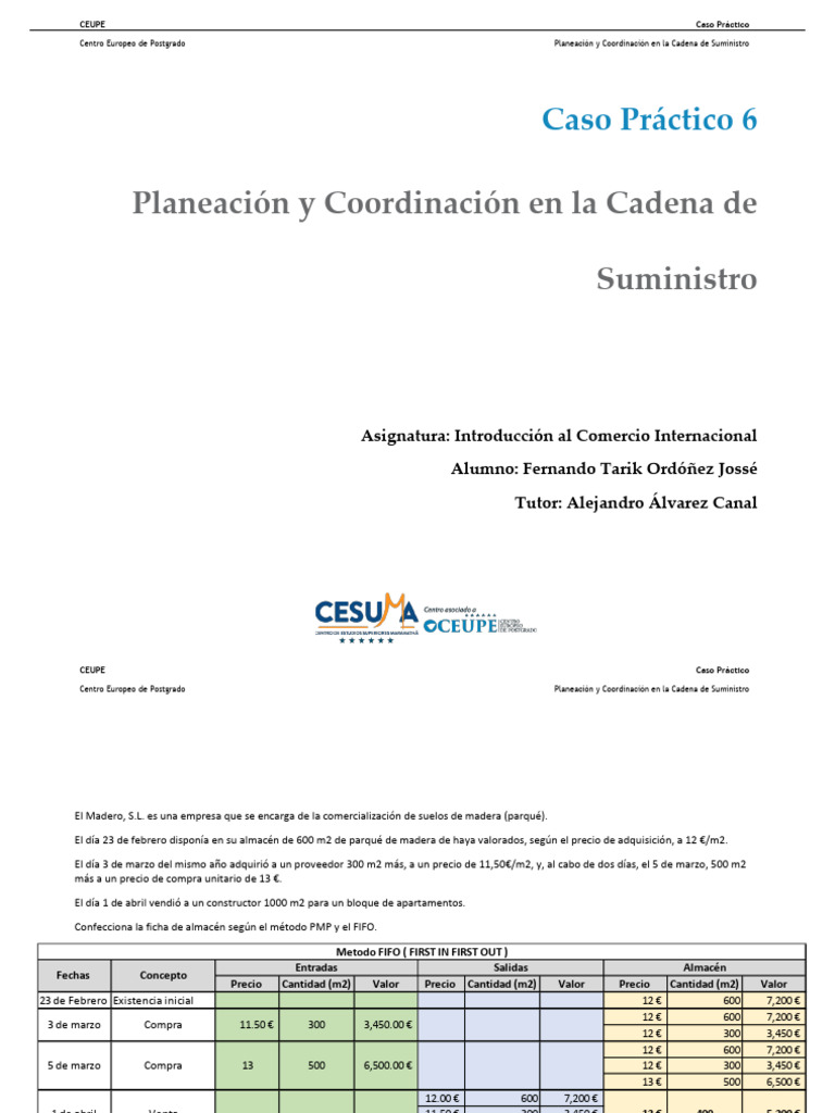 Caso PR Ctico 6 PDF | PDF