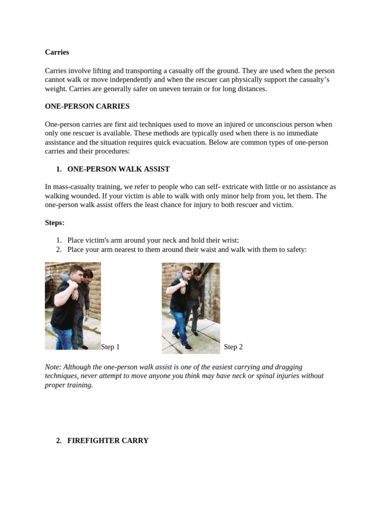 Victim Carry and Drag Techniques | PDF | Chair