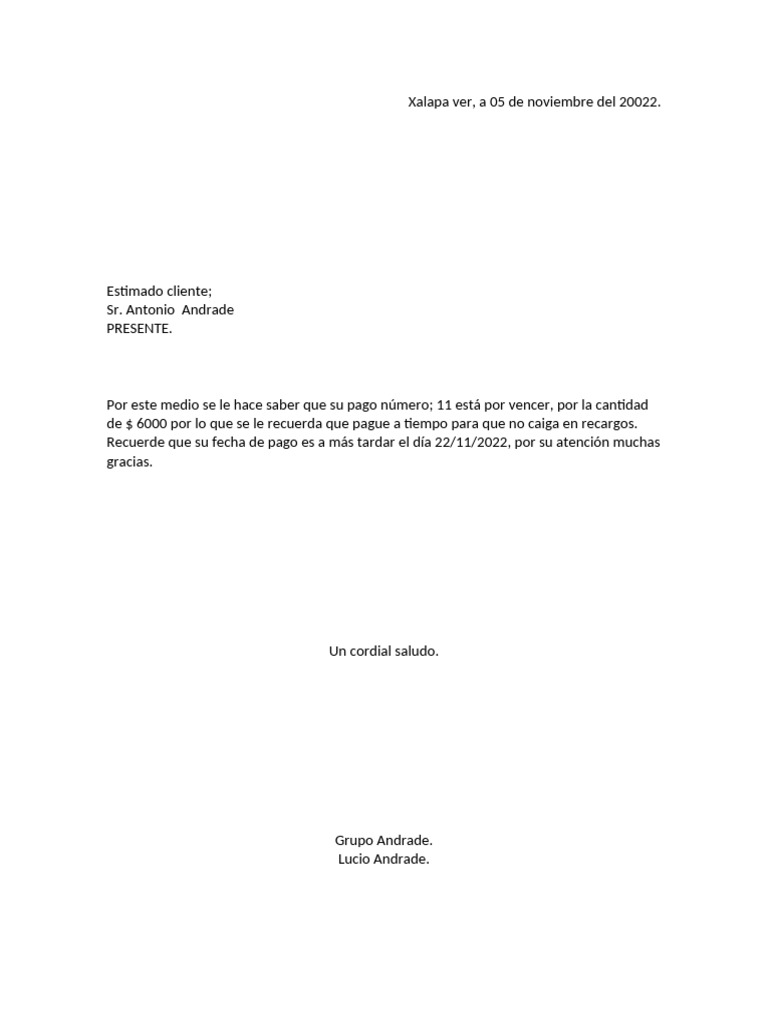 Carta Combinada | PDF