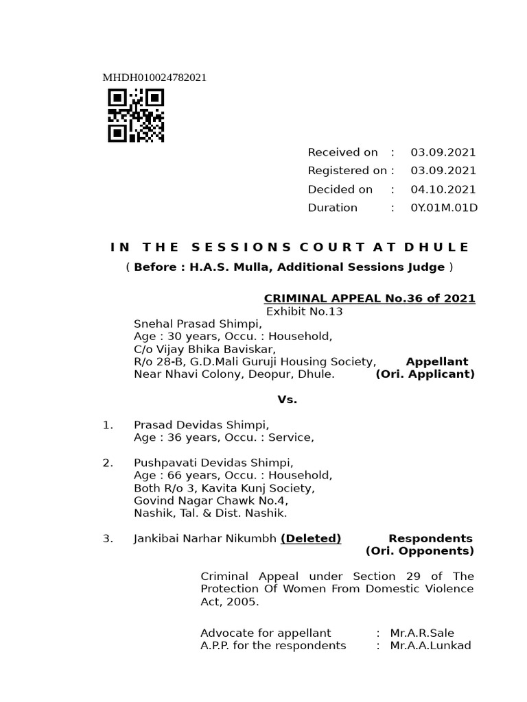 Criminal Appeal Judgment on Cross-Examination | PDF | Appeal | Judgment ...