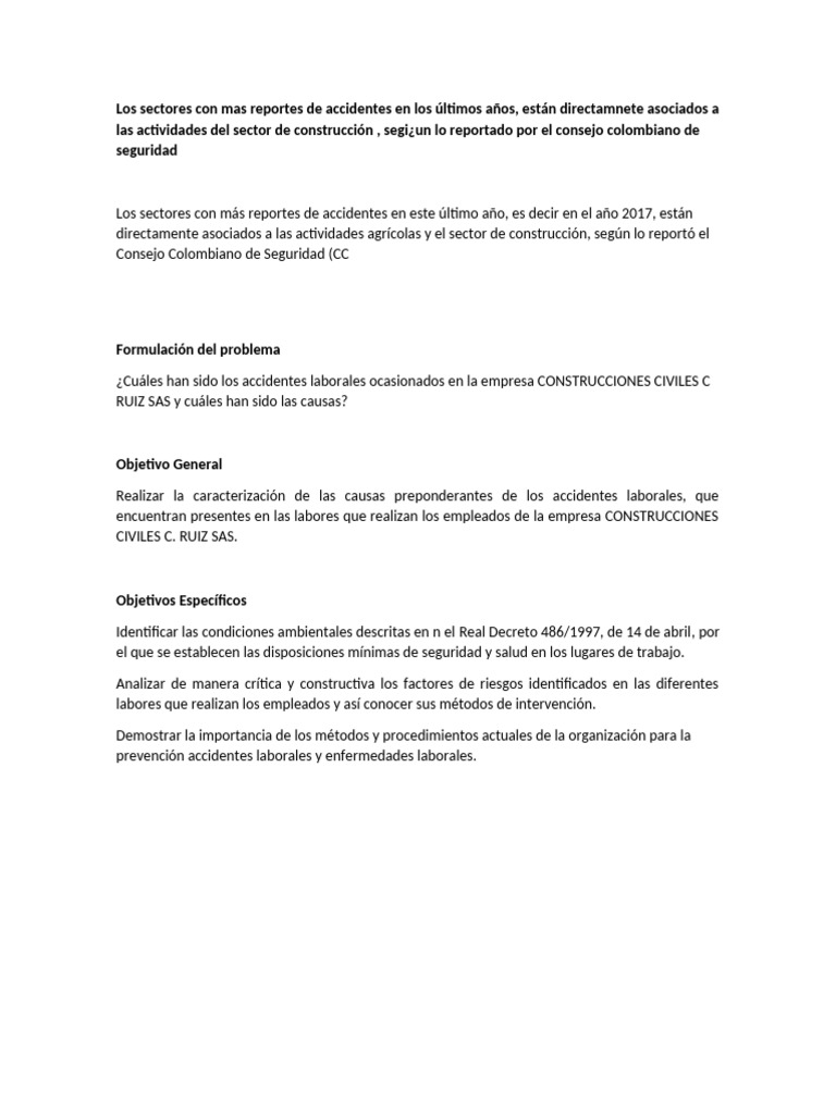 Objetivo General y Especificos JORGE RODRIGUEZ | PDF