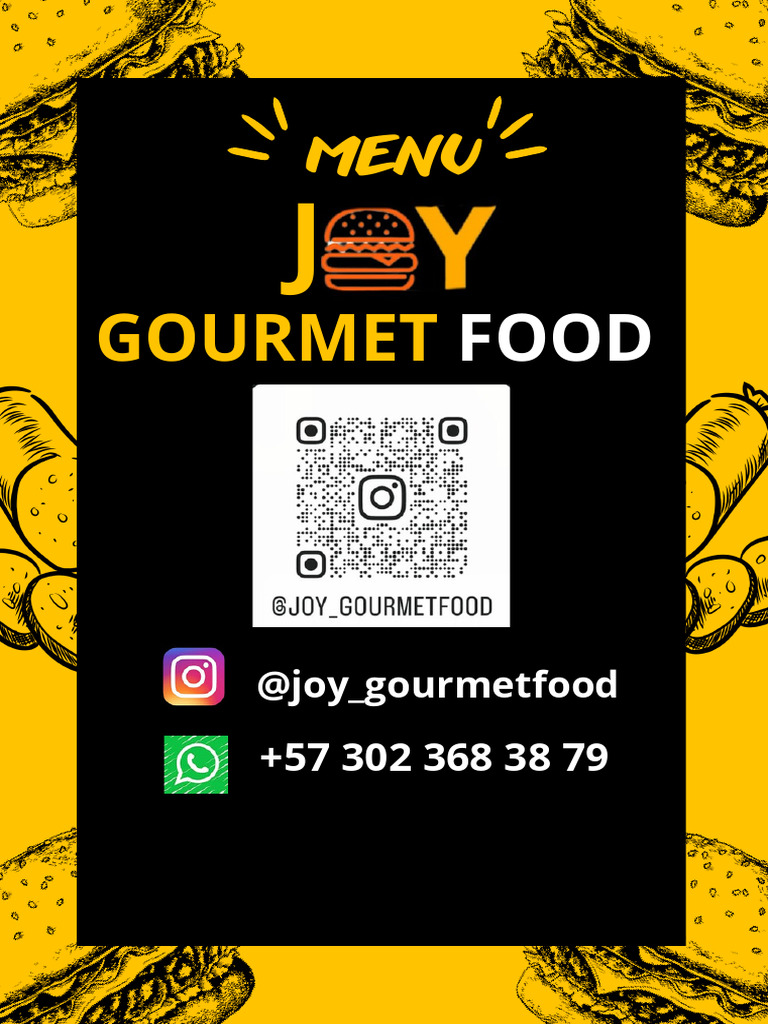 Menú Joy Gourmet | PDF | Pancho | Hamburguesas