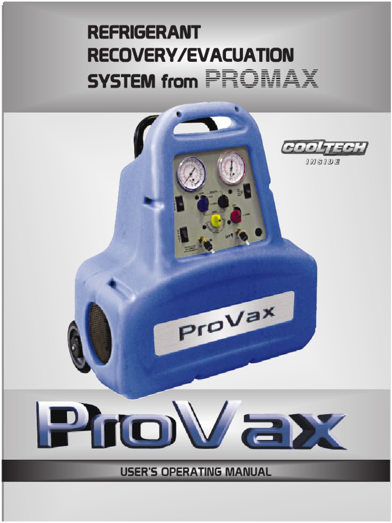 Provax - PDF Manual Recovery | PDF | Valve | Vacuum