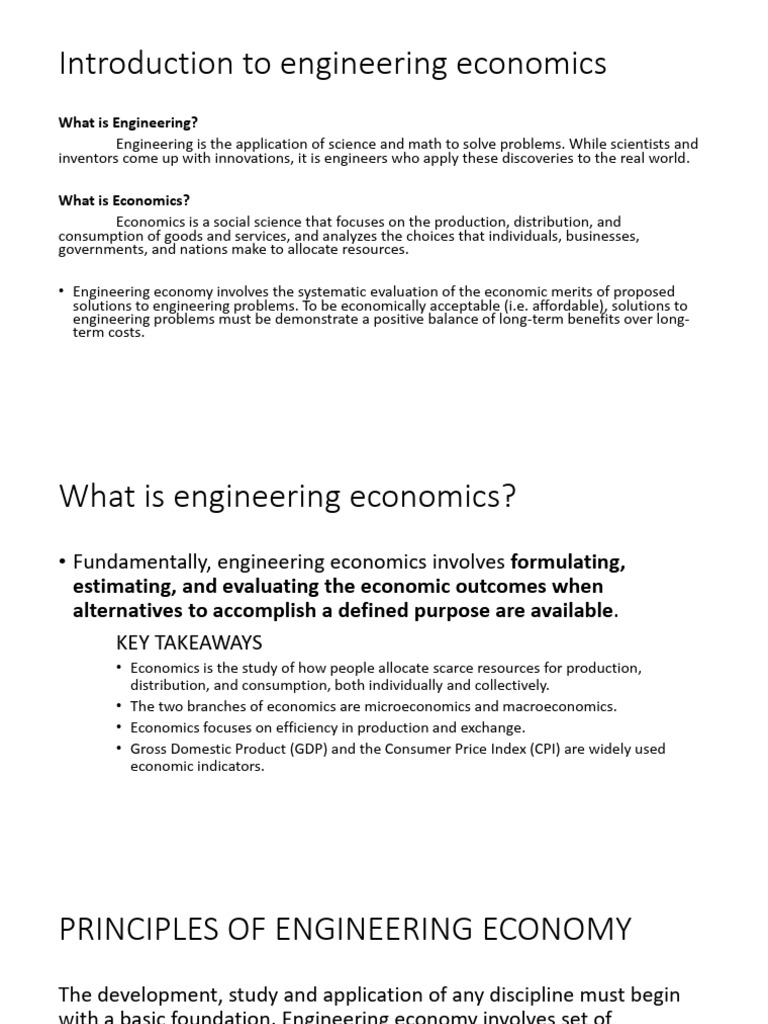 Introduction To Engineering Economics | PDF | Economics | Cost