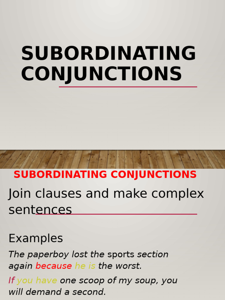 subordinating-conjunctions | PDF