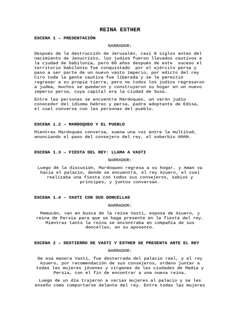 La Historia de Esther y el Rey Azuero | PDF | Esther | Imperio aqueménida