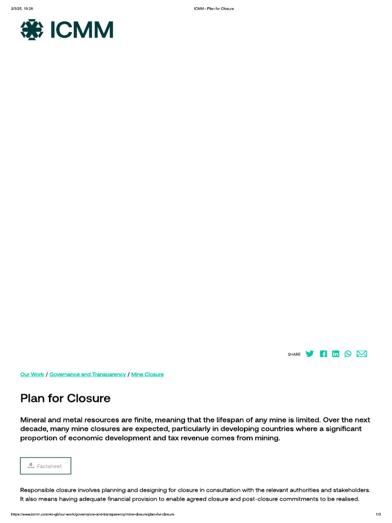 Plan For Closure | PDF