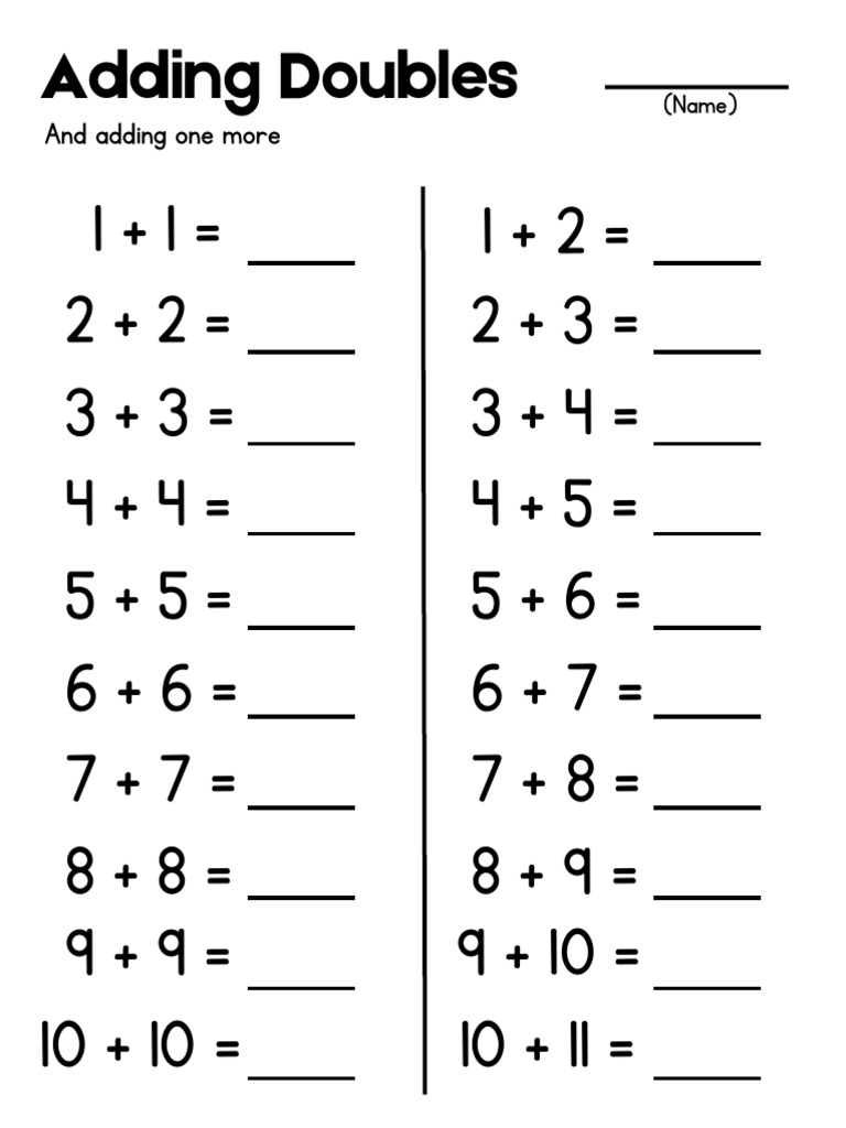 Adding Doubles | PDF