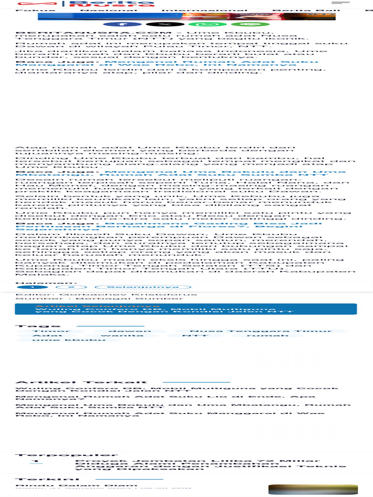 Mengenal Rumah Adat Suku Dawan Di Timor NTT, Simbol Harga Diri Wanita ...