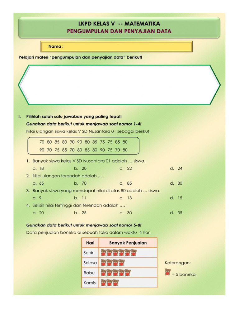 Penyajian Data Kelas 5 | PDF