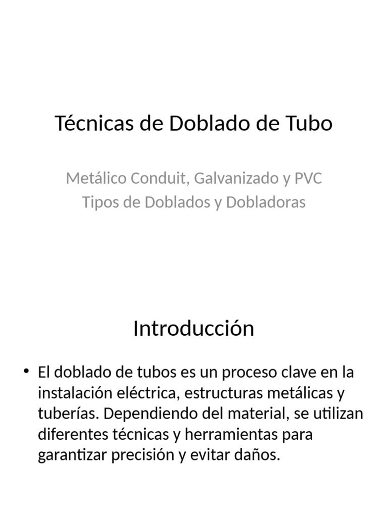 Técnicas de Doblado de Tubos Metálicos | PDF
