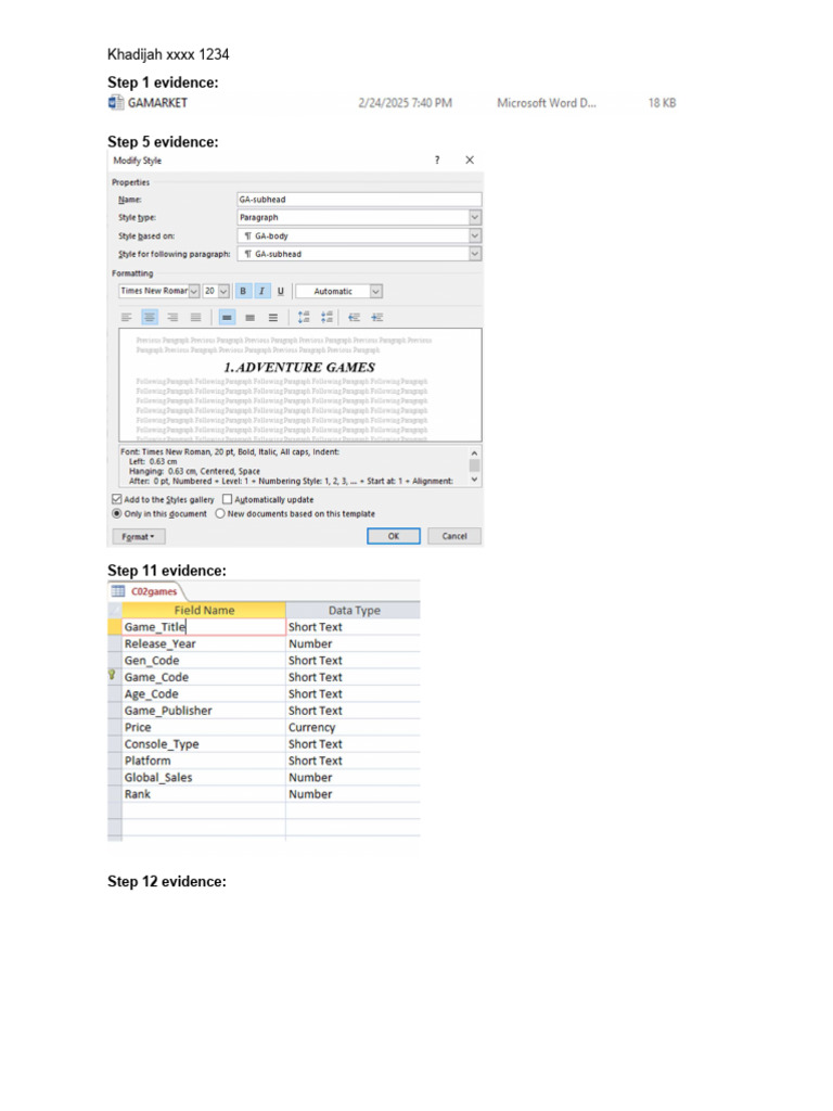 Evidence Document PDF Print | PDF