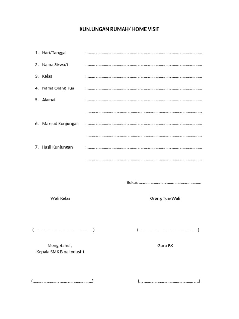 FORM Home Visit New | PDF