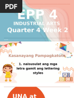 EPP 4 Q4 Aralin 5 Lettering Styles | PDF