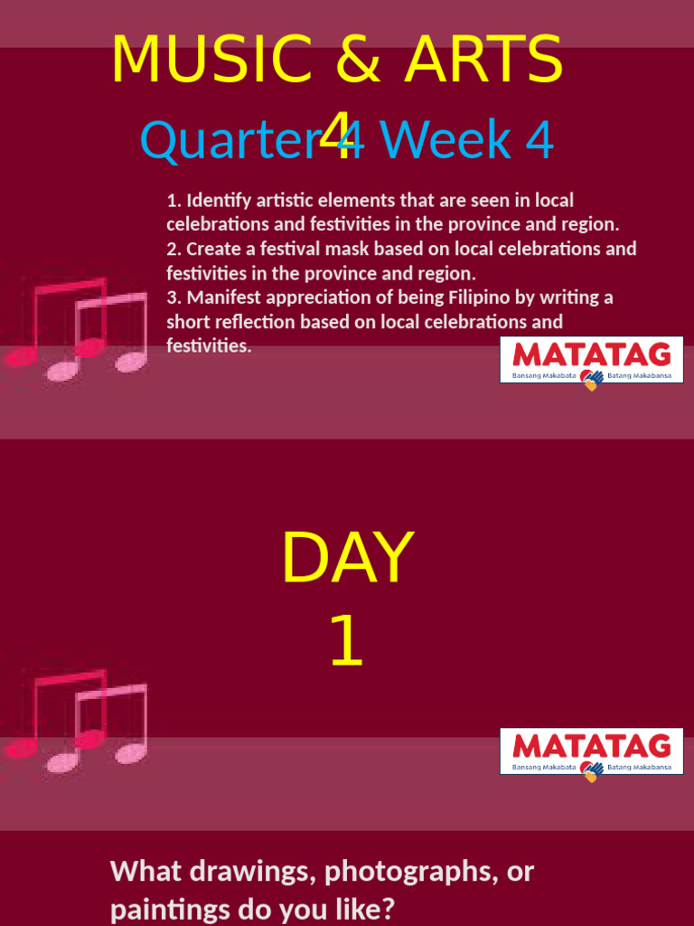 q4 Music Arts PPT Week 4 | PDF | Composition (Visual Arts) | Paintings