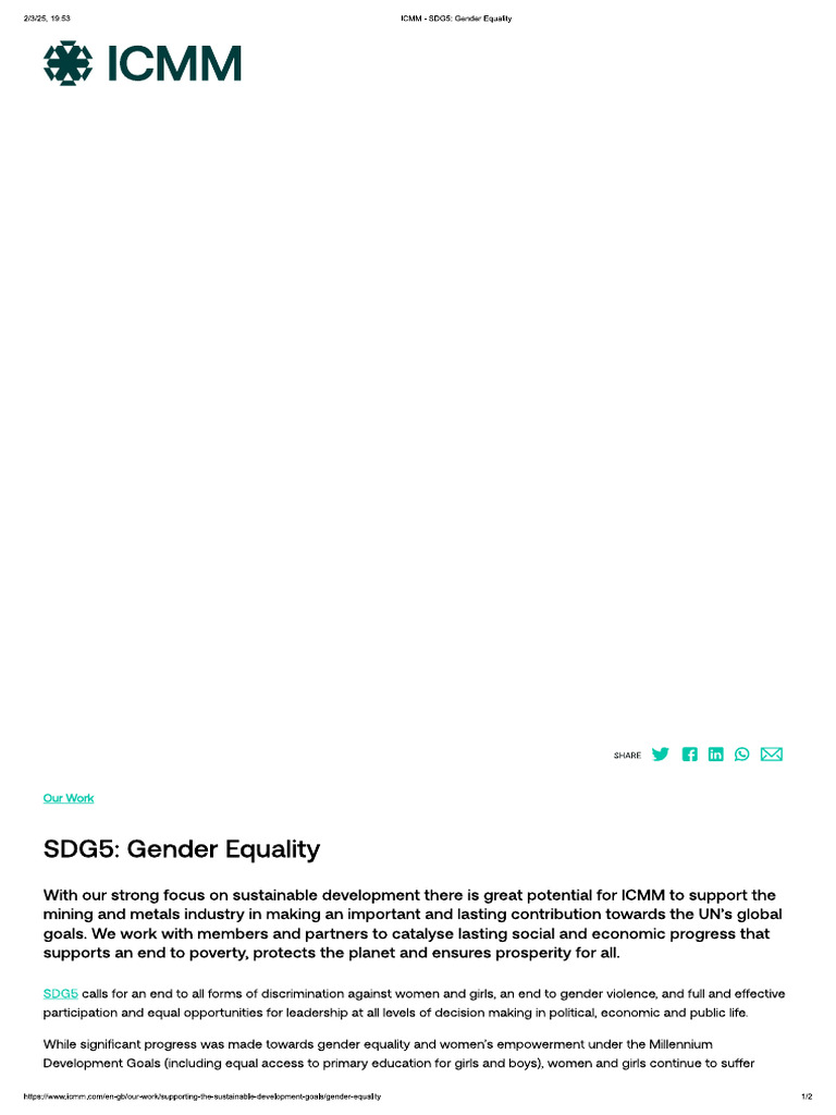 SDG5 - Gender Equality | PDF