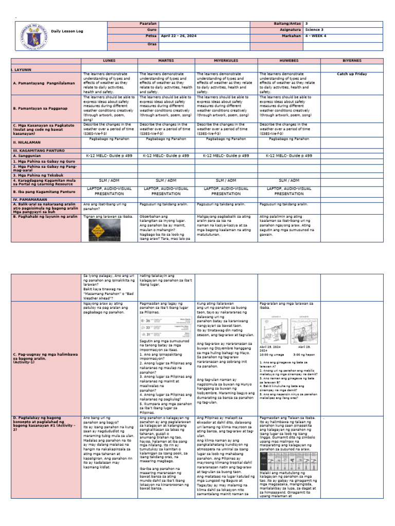Science 3 Week 4 | PDF