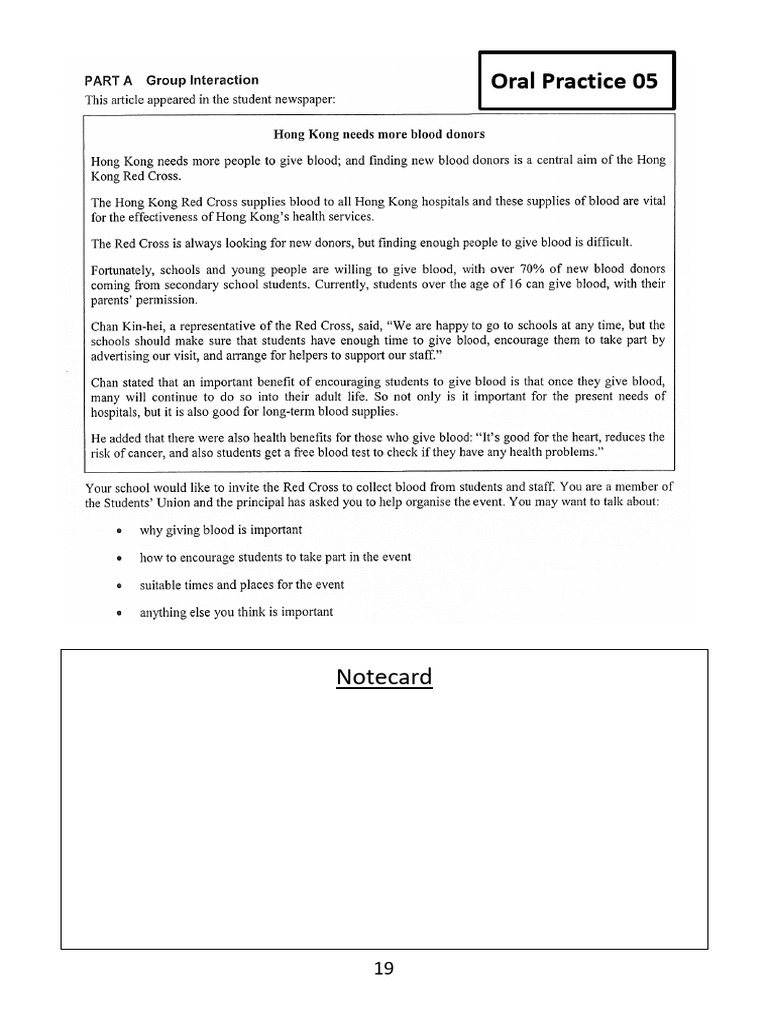 Oral Practice Notecard Guide | PDF