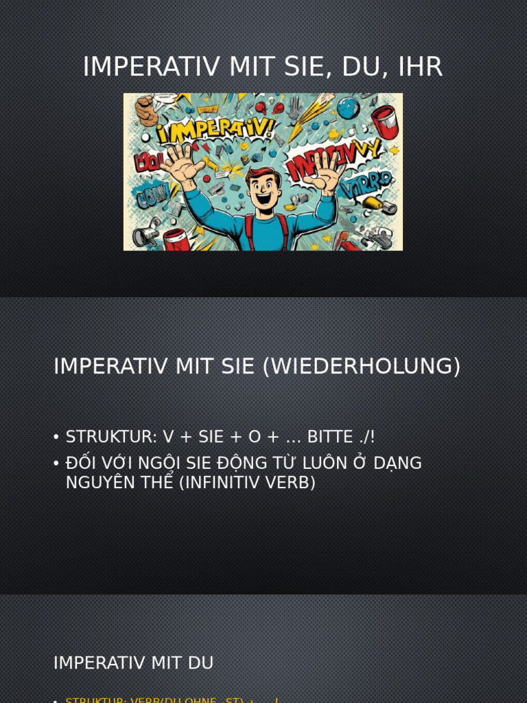Imperativ Mit Sie, Du, Ihr | PDF