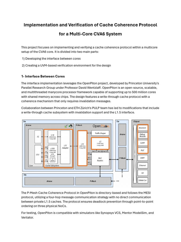 Cache Coherence Protocol for CVA6 | PDF | Multi Core Processor | Cpu Cache