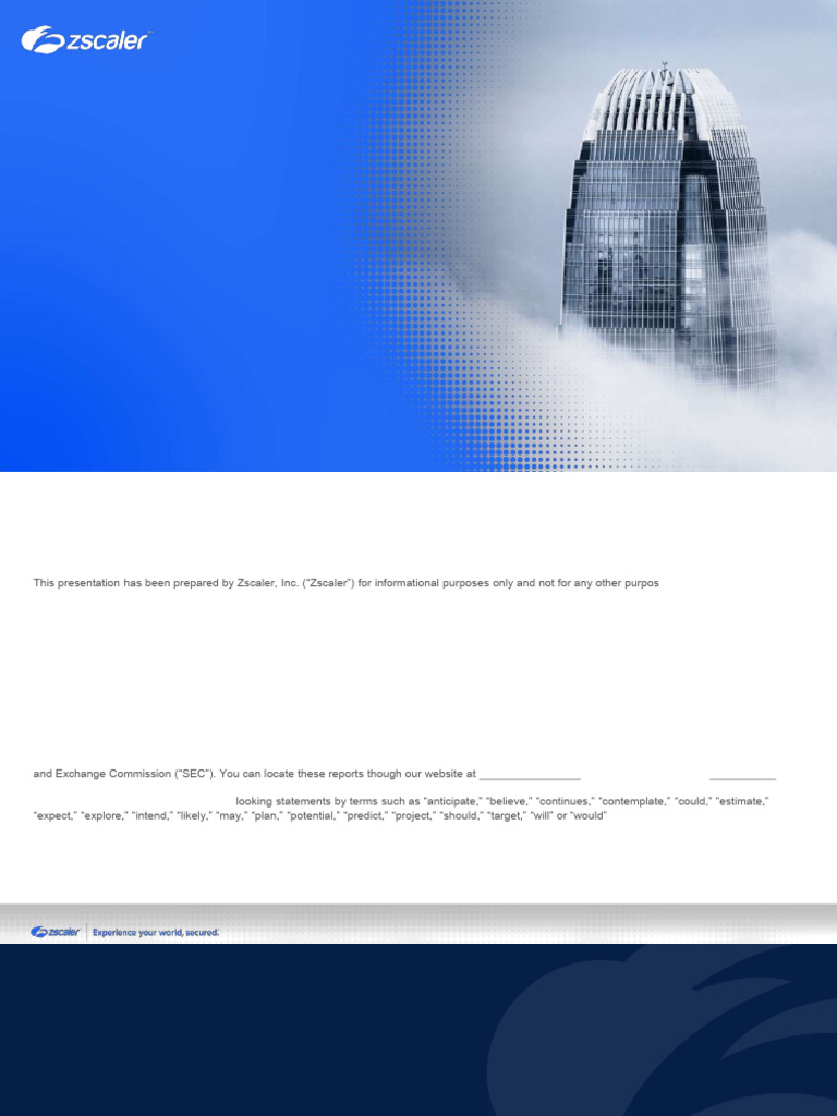 ZS - Zscaler Inc Slide 1 Investor Meeting - 22-Jun-22 | PDF | Computer Security | Security