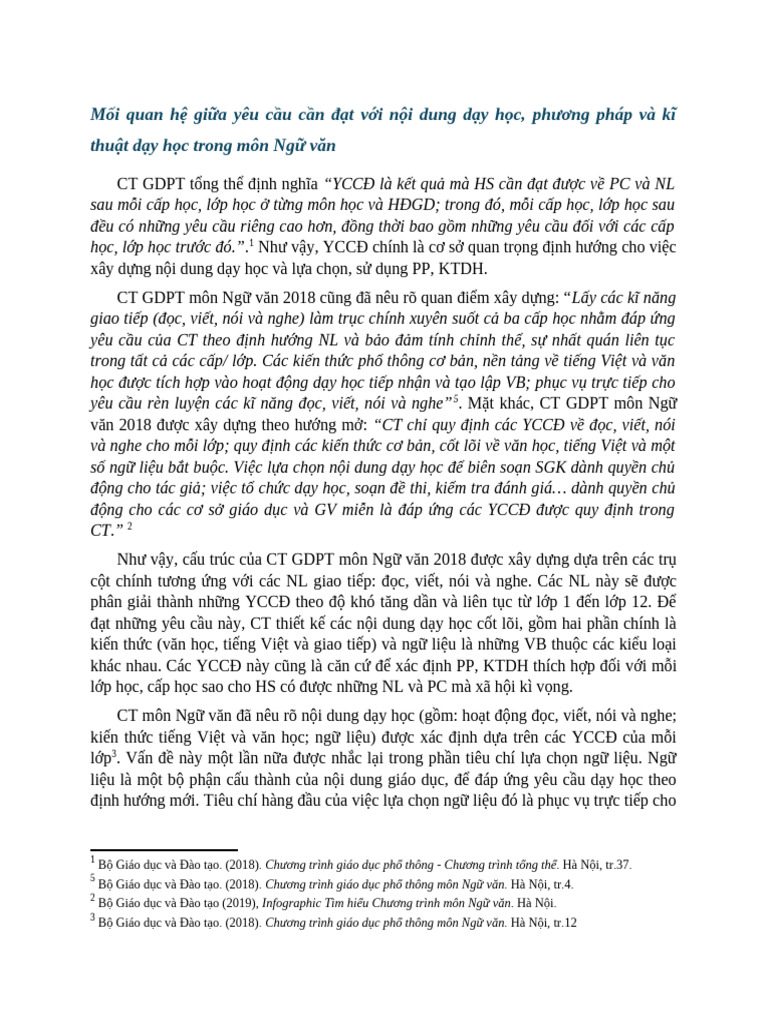 THPT-MQH giữa YCCD với NDDH-TL | PDF