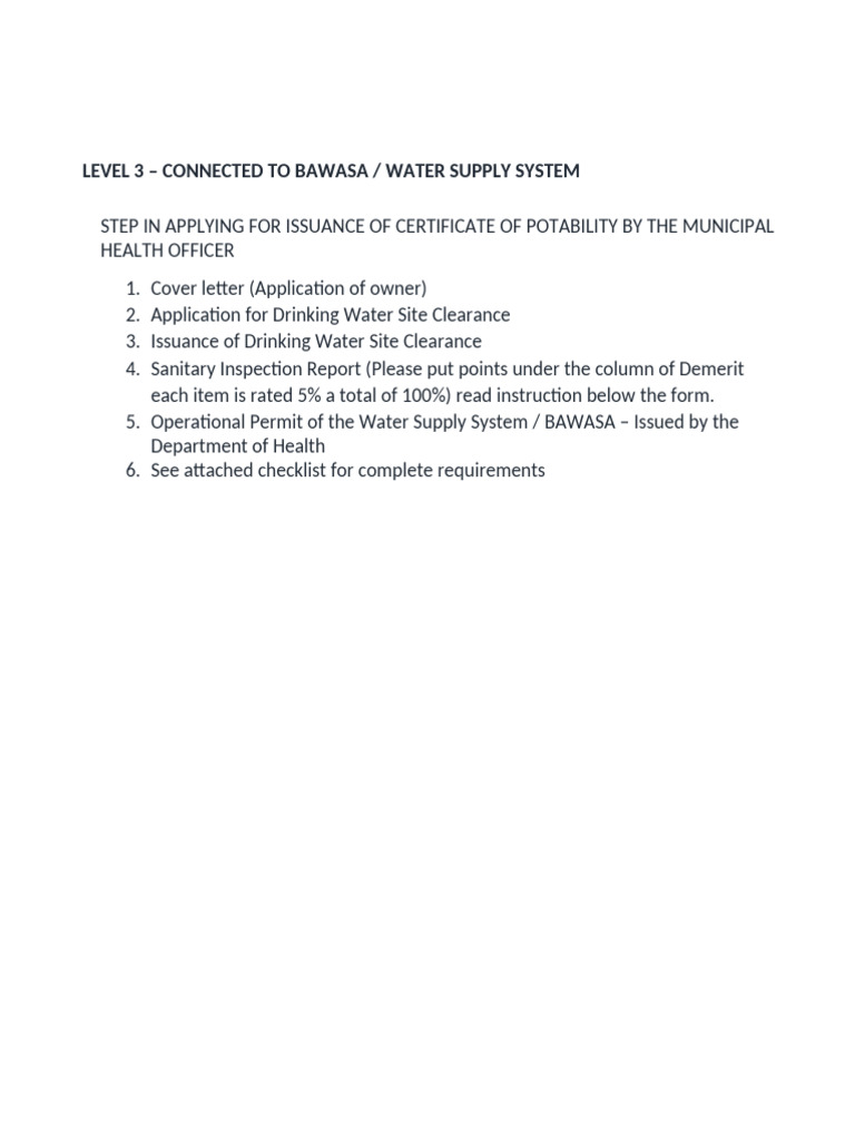 Level 3 Water Refilling Station | PDF | Water | Sanitation