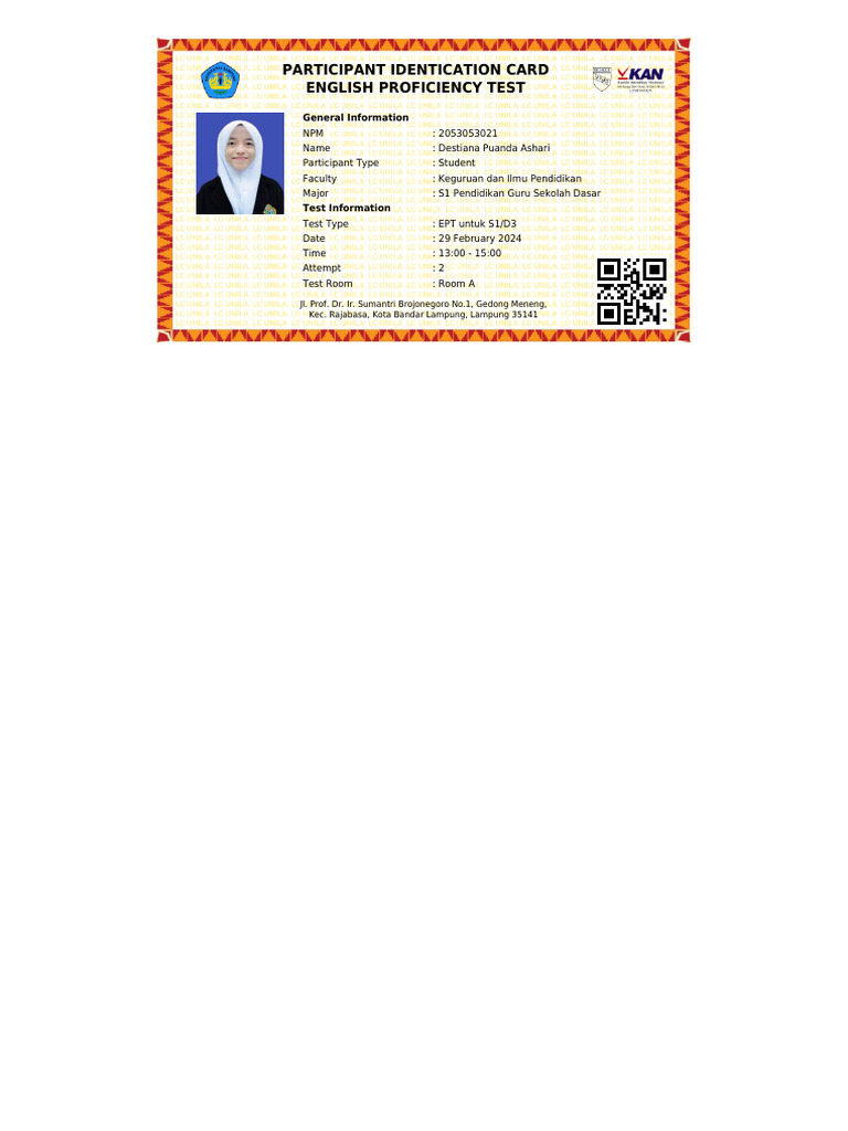 2053053021participant Id Card (1) | PDF