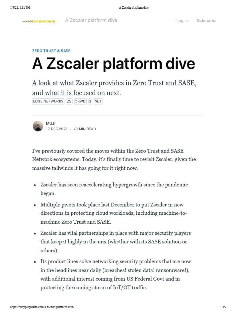 A Zscaler Platform Dive | PDF | Cloud Computing | Computer Security