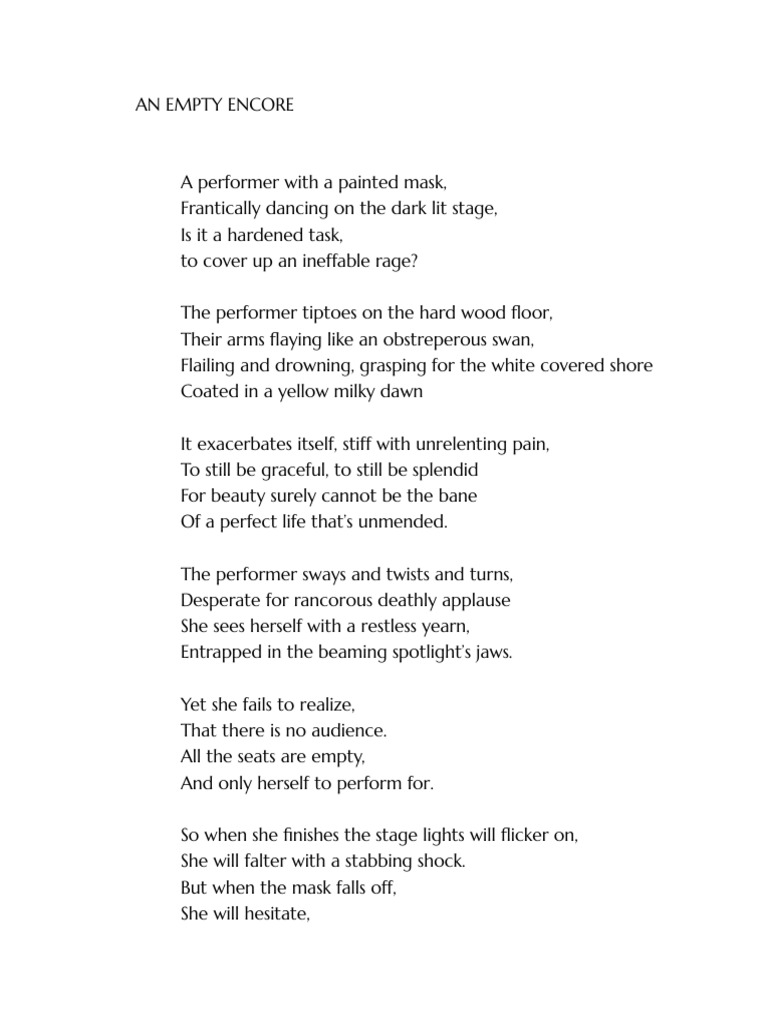 An Empty Encore Poem | PDF