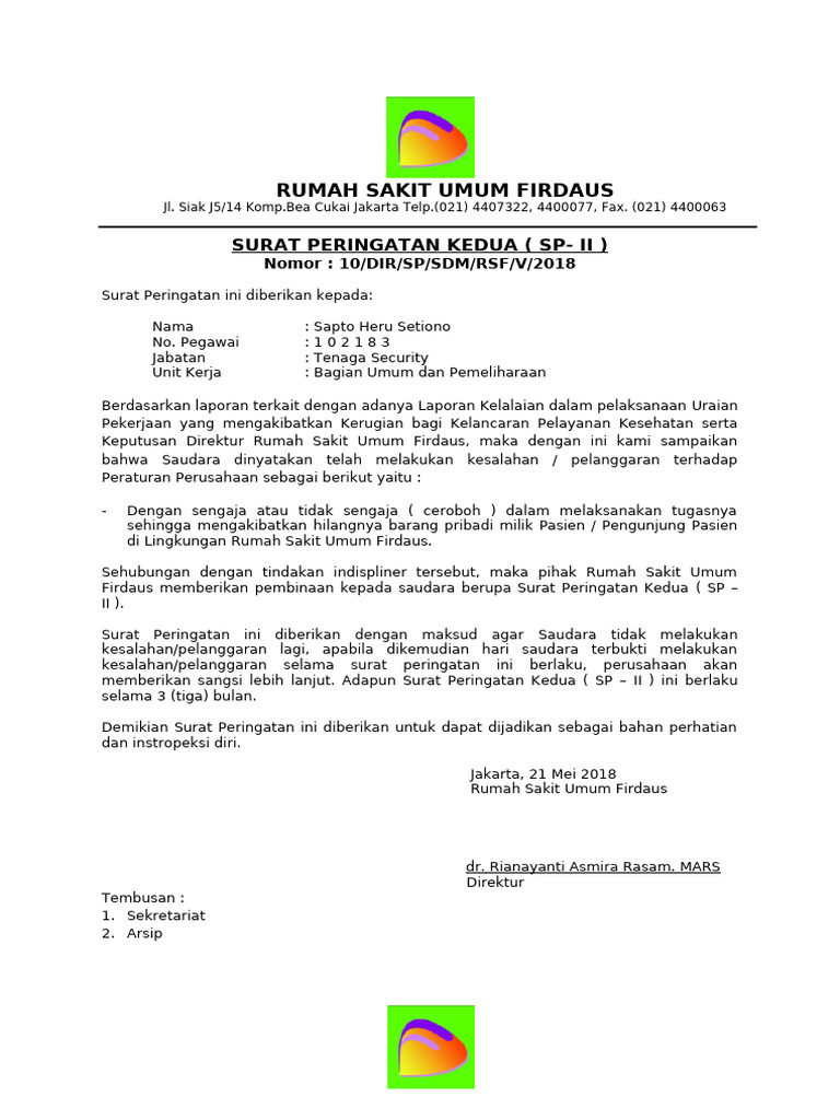Surat Peringatan II | PDF