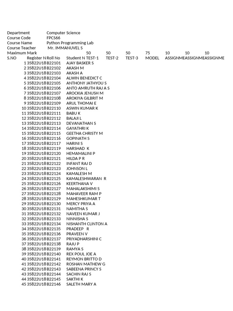 Python Programming Lab-1739510891030 | PDF