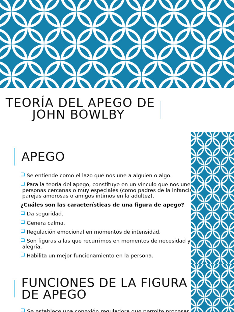 Teoría Del Apego de John Bowlby | PDF | Teoría de apego | Las emociones