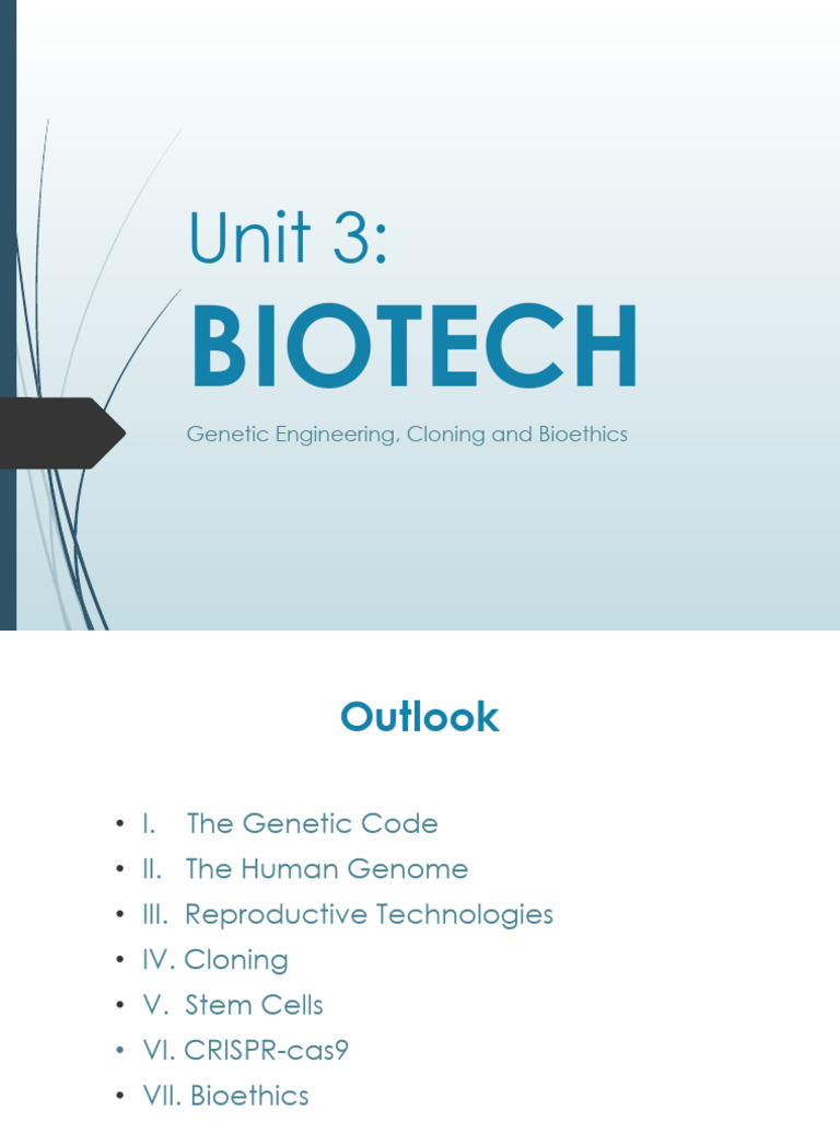 Unit 3 Biotechnology | PDF | Stem Cell | Nucleotides