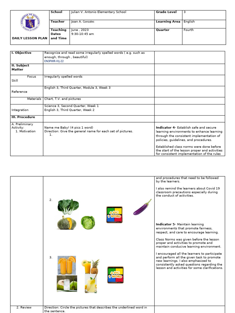 CO2 English3 LP | PDF | Learning | Differentiated Instruction
