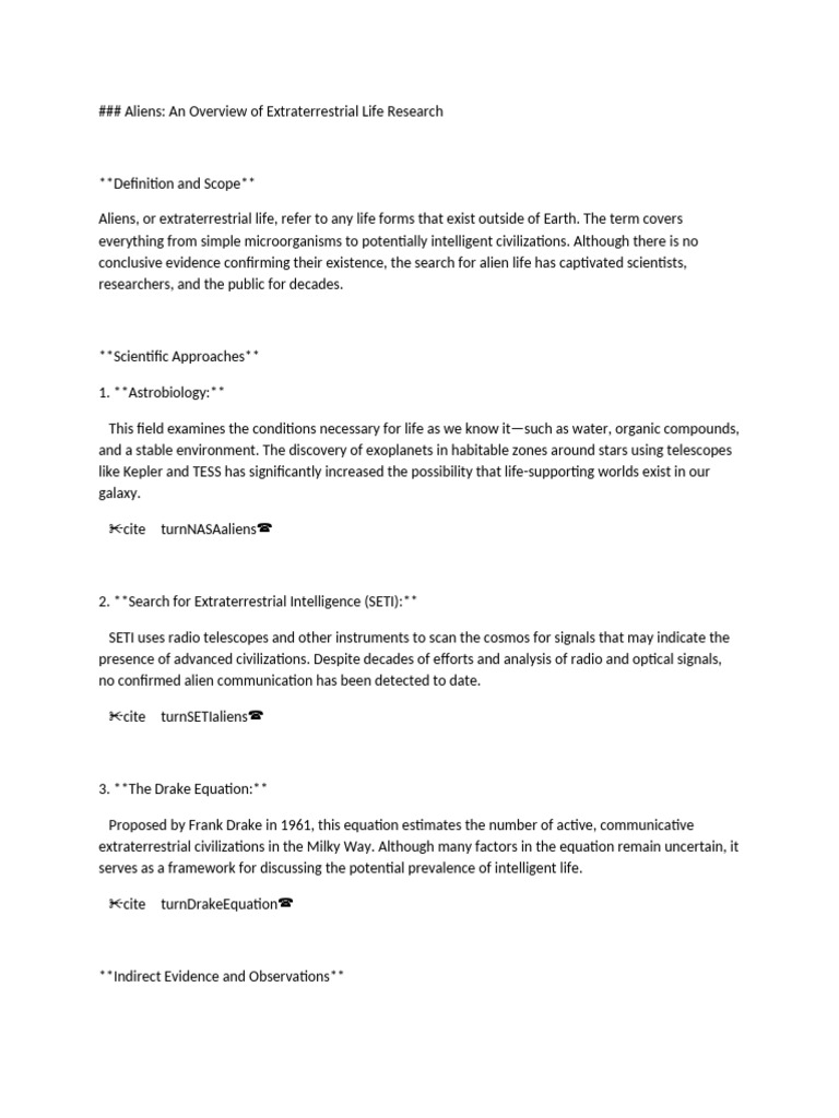 Aliens | PDF | Extraterrestrial Life | Astrobiology