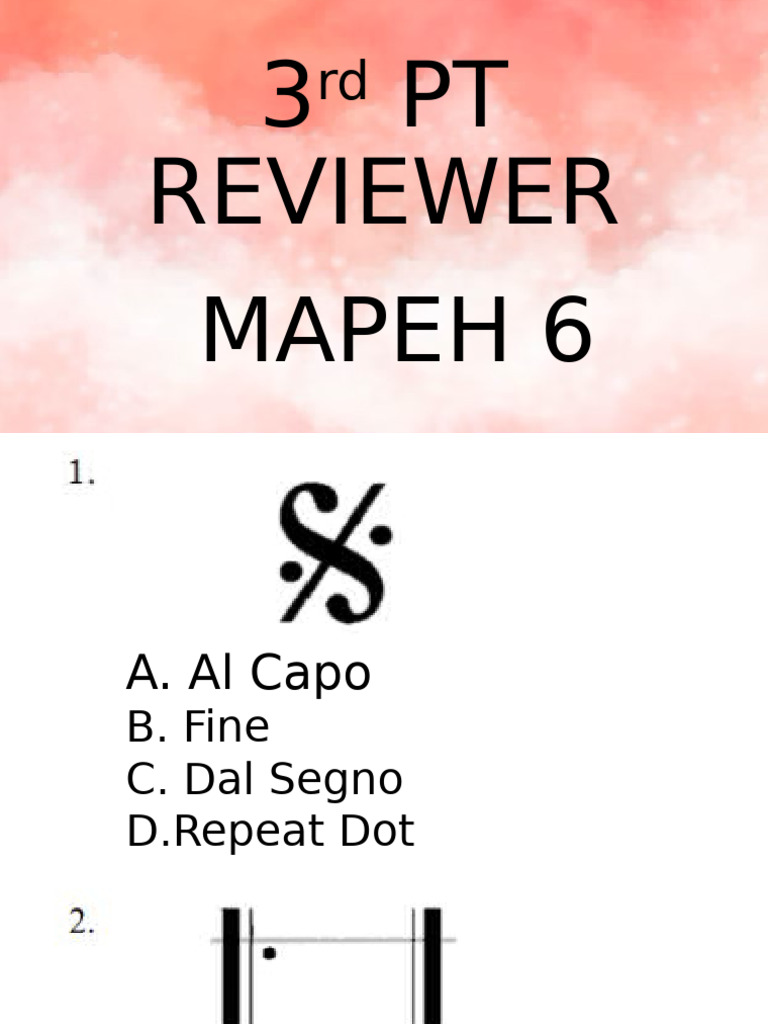 3rd Pt Reviewer_mapeh 6 | PDF | Camera | Essays