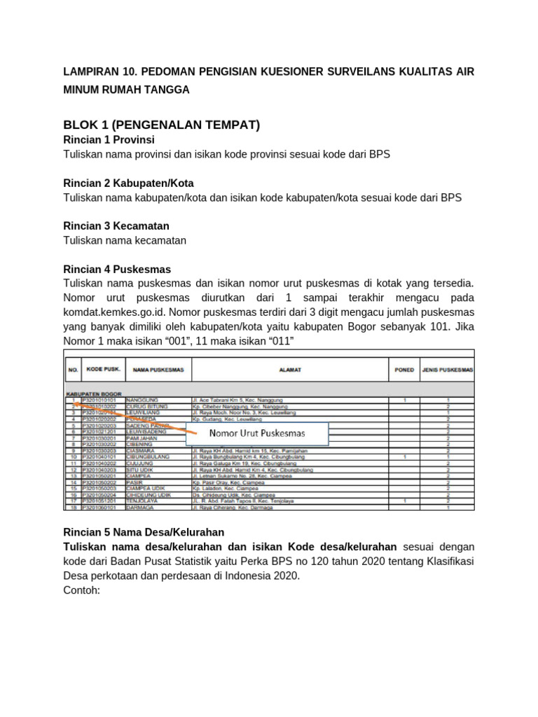 LAMPIRAN 10 PEDOMAN PENGISIAN KUESIONER SURVEILNS KAMRT_TC_rev2 | PDF