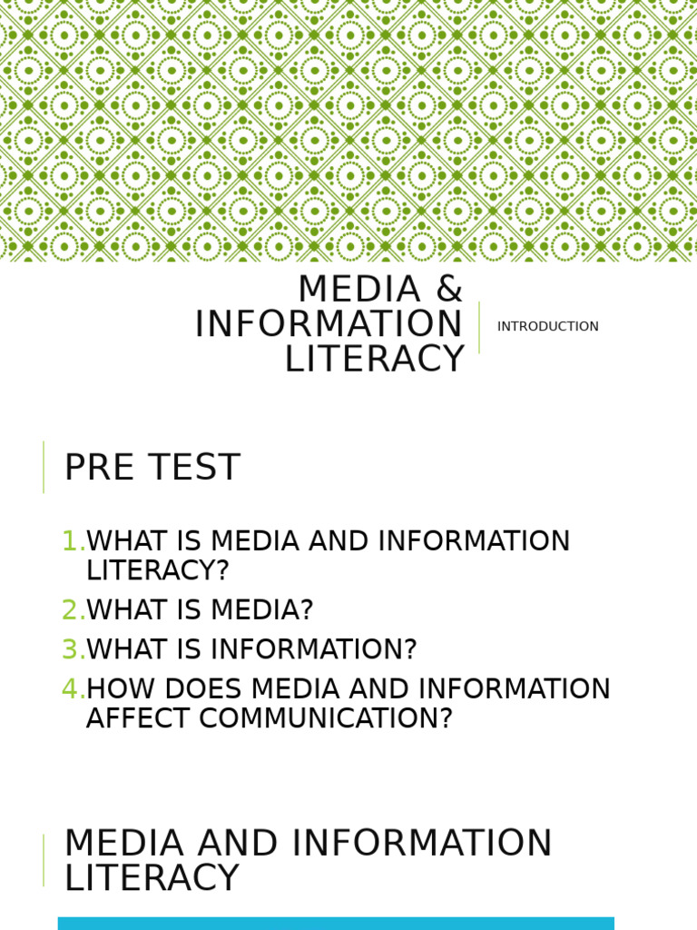 Media Information Literacy | PDF | Information | Literacy