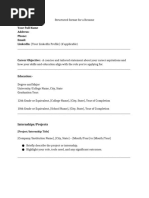 Tabular Resume Template Guide | PDF