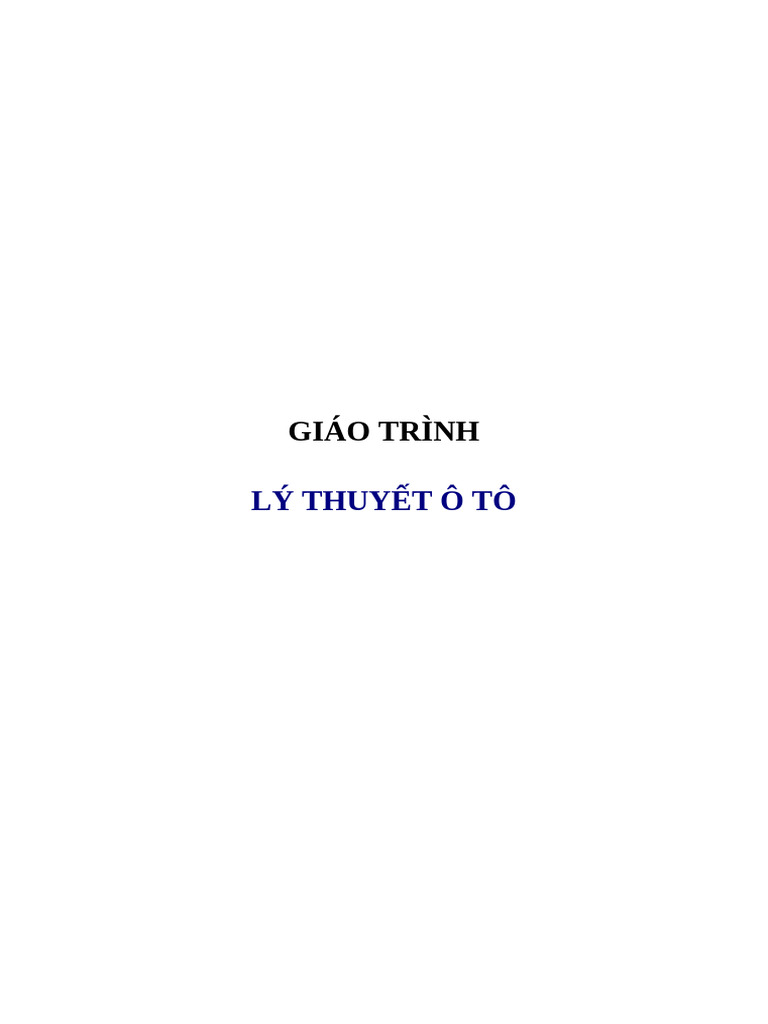 Giao Trinh LTOTO | PDF
