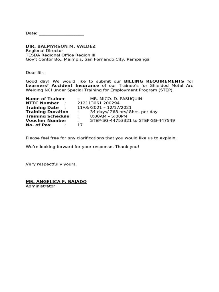 Transmittal Letter - Insurance | PDF