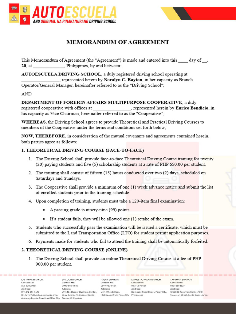 DRAFT MOA FOR DFA MPC | PDF