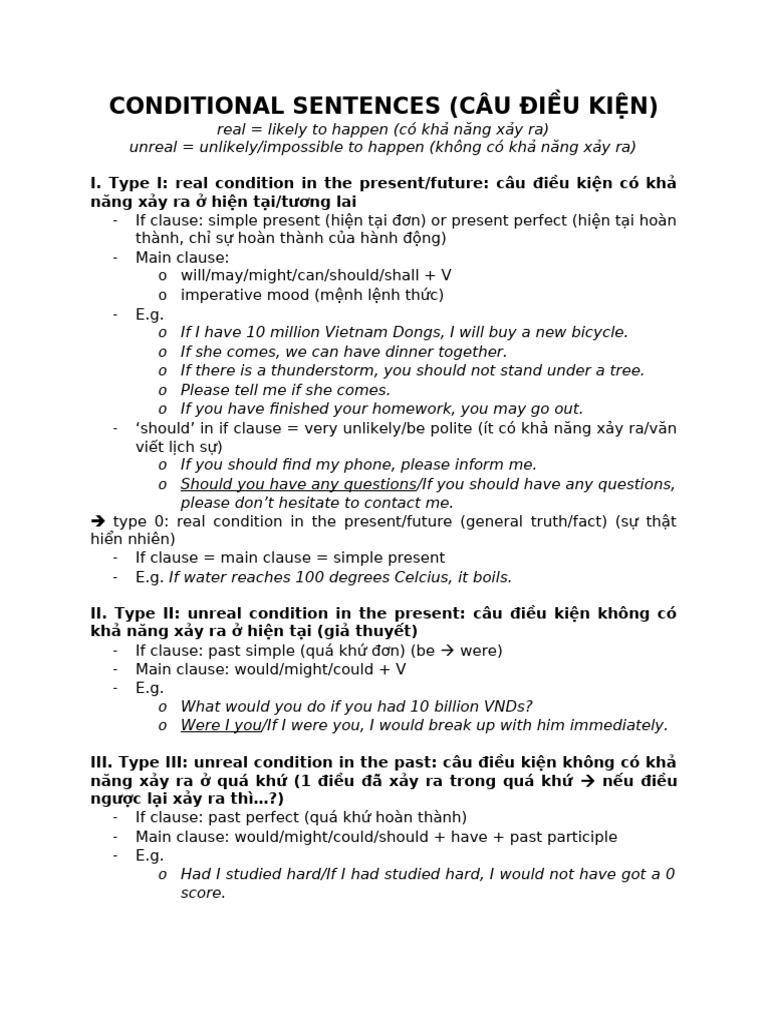 Conditional Sentences + Wish | PDF | Verb | Language Mechanics