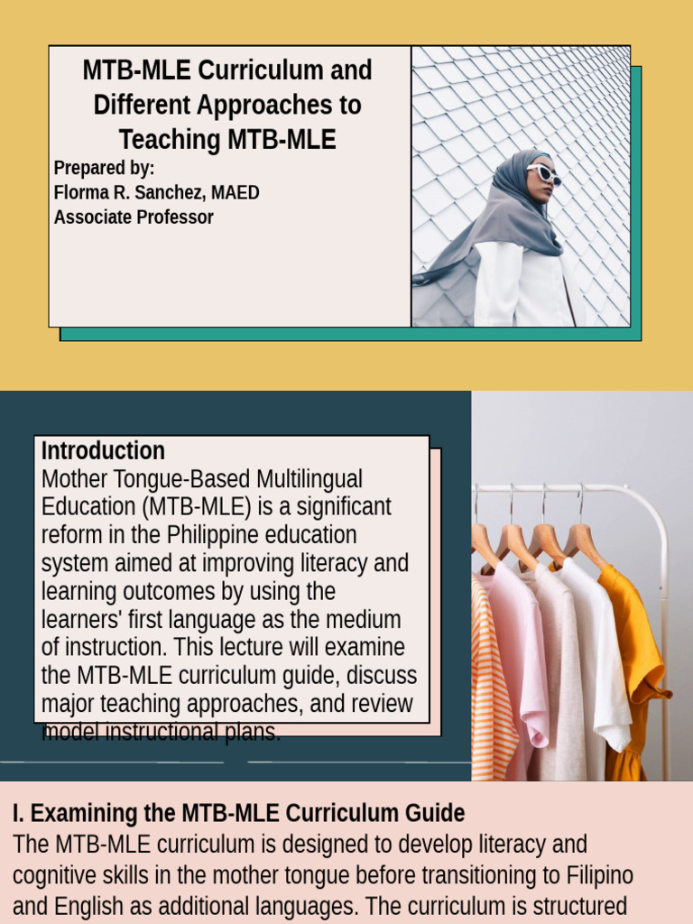 MTB MLE Curriculum and Different Approaches To Teaching MTB MLE PPT 1 | PDF | Reading ...