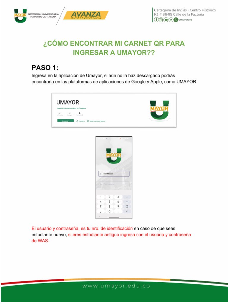 Cómo obtener tu Carnet QR en Umayor | PDF